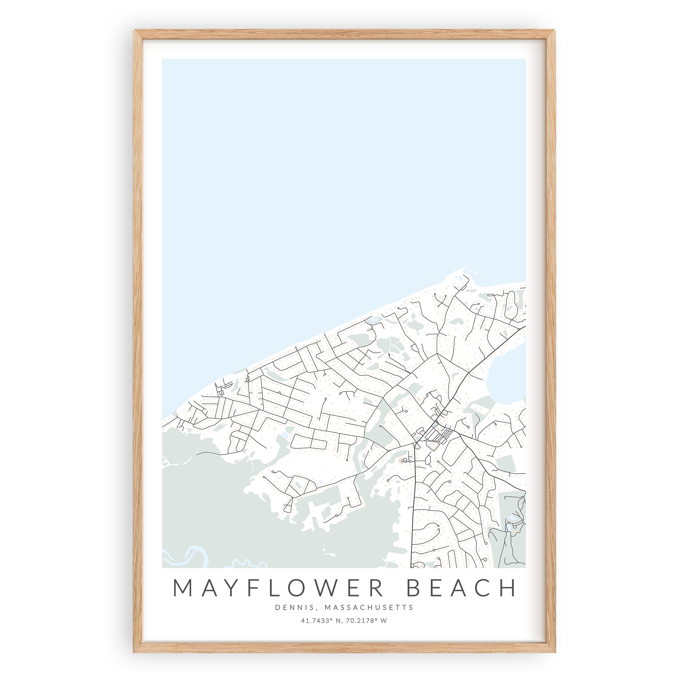 Mayflower Beach Map Print – VirtualMap