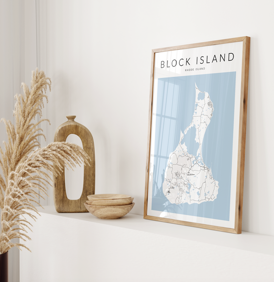 Block Island Minimalist Map Print – VirtualMap