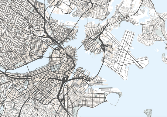 Boston Map Print – VirtualMap
