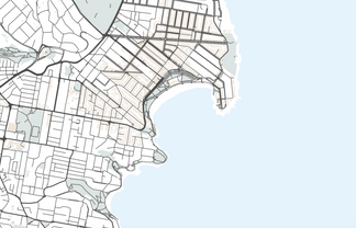 Bondi Beach Map Print – VirtualMap