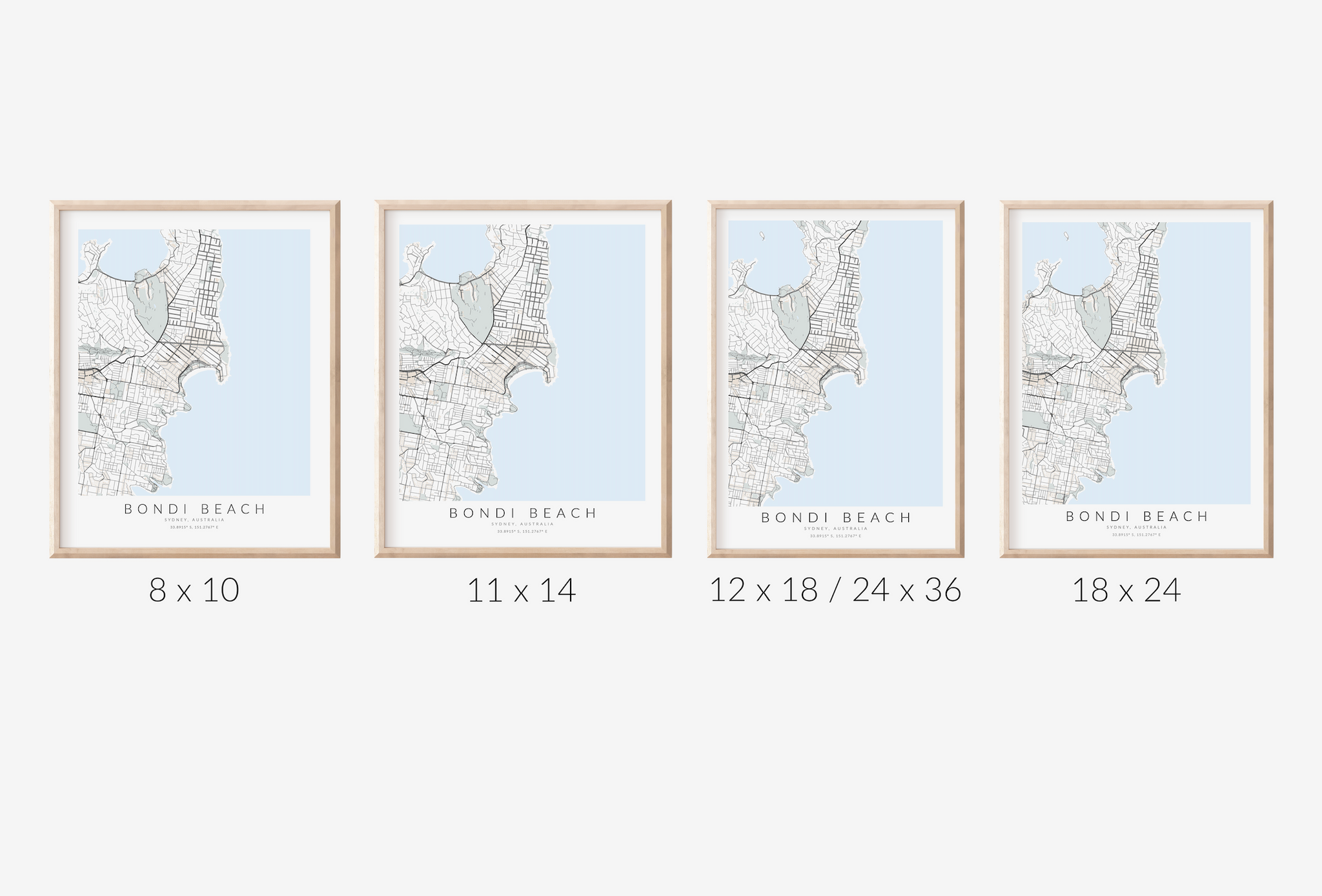 Bondi Beach Map Print – VirtualMap