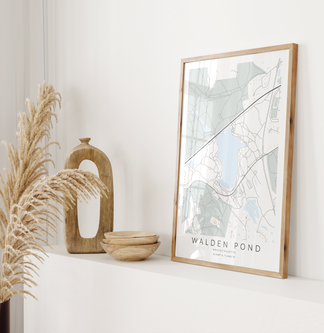 Walden Pond Map Print – VirtualMap