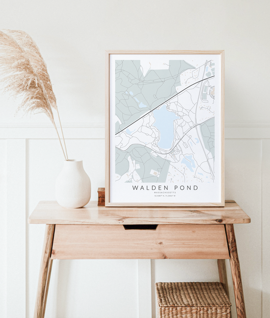 Walden Pond Map Print – VirtualMap