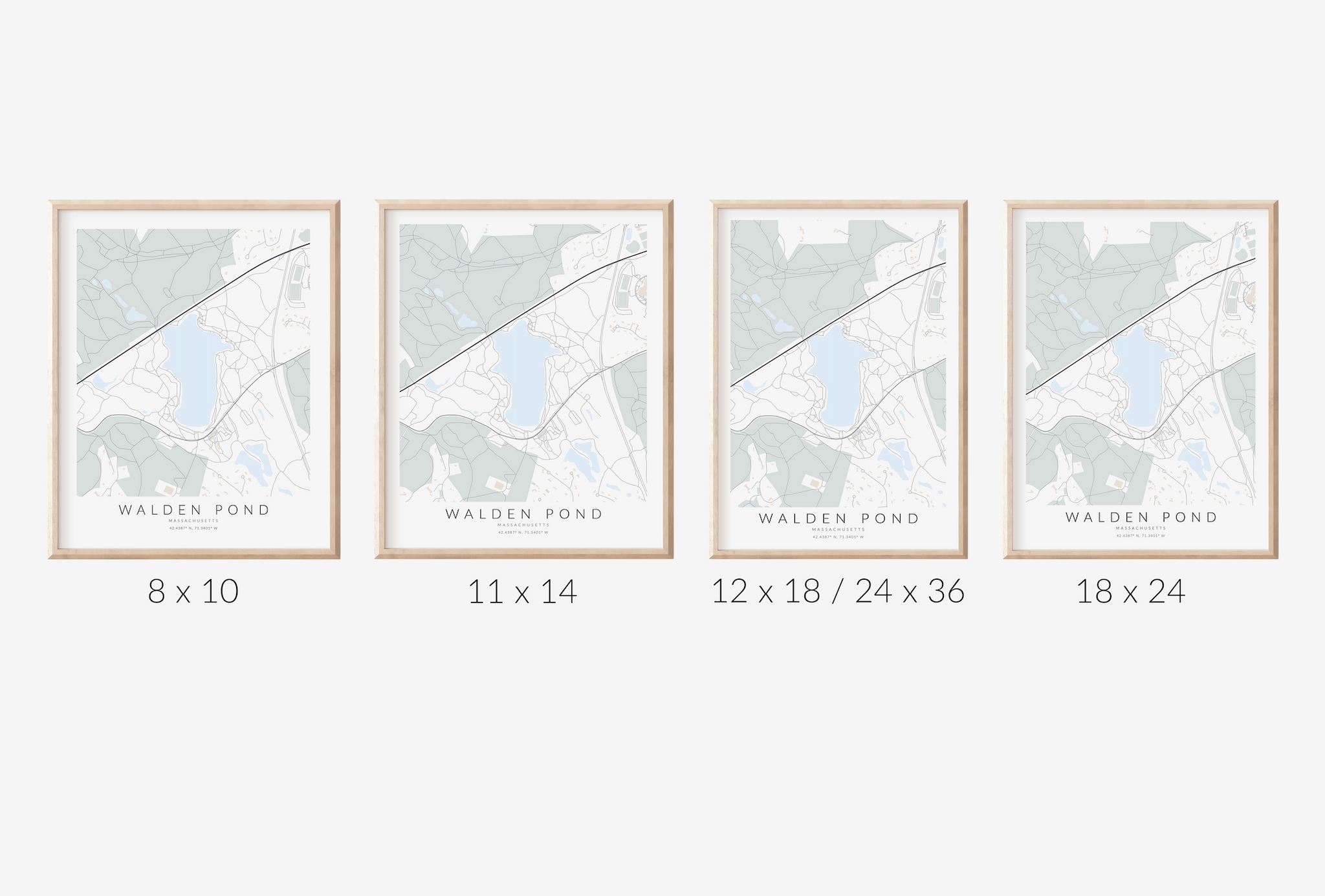 Walden Pond Map Print – VirtualMap
