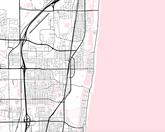 Pink Minimalist Maps – VirtualMap