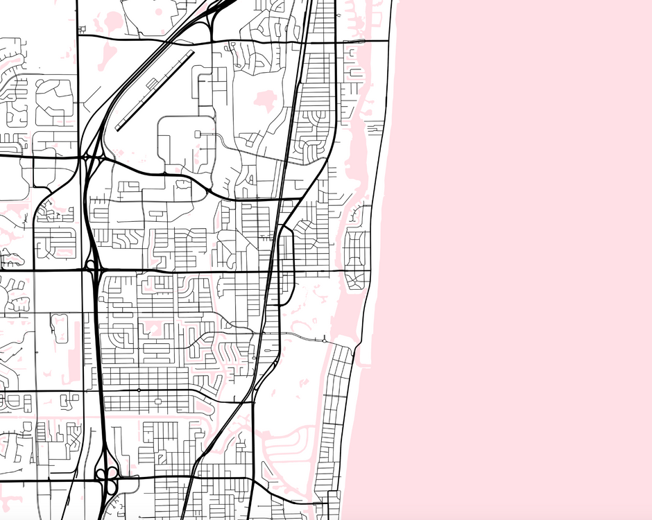 Pink Minimalist Maps – VirtualMap