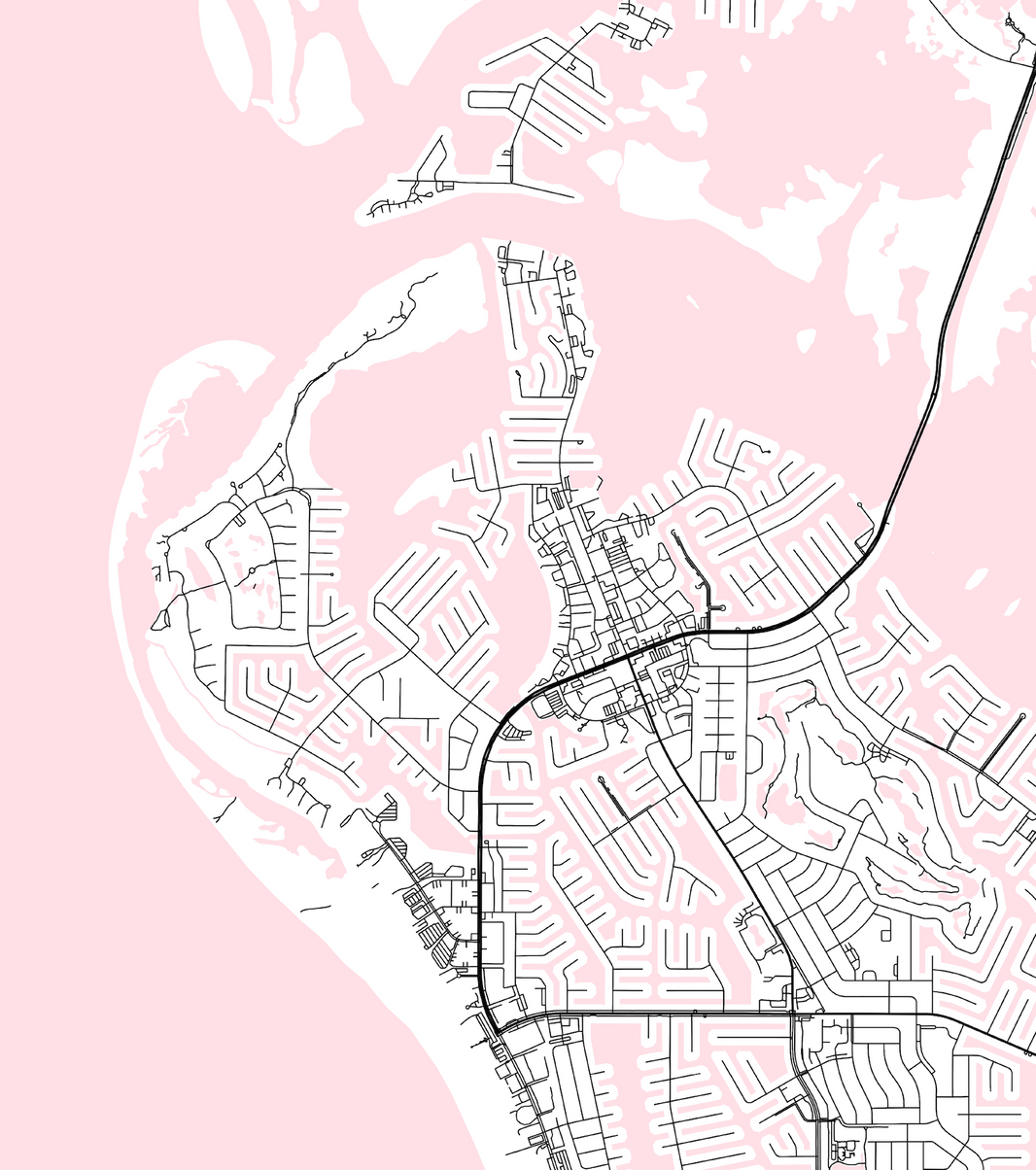 Pink Minimalist Maps – VirtualMap