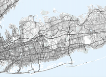 Long Island New York Map Print Landscape – VirtualMap