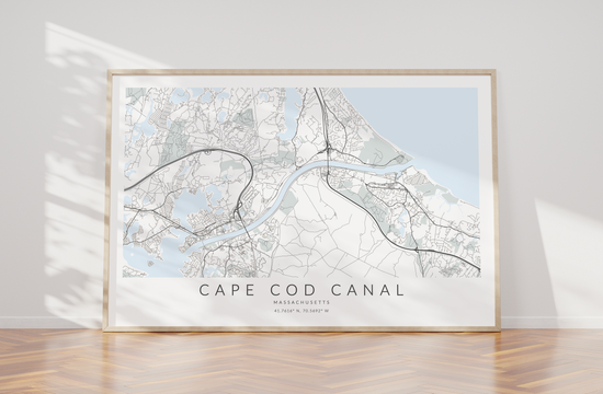 Cape Cod Canal Map Print – VirtualMap
