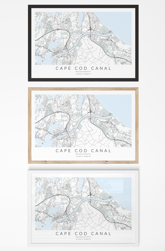 Cape Cod Canal Map Print – VirtualMap
