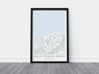 Cold Storage Beach Map Print – VirtualMap