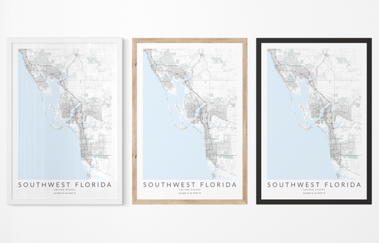Southwest Florida Map Print – VirtualMap
