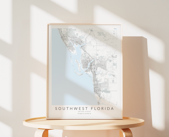 Southwest Florida Map Print – VirtualMap