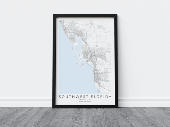 Southwest Florida Map Print – VirtualMap