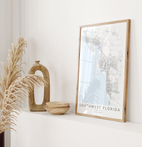Southwest Florida Map Print – VirtualMap