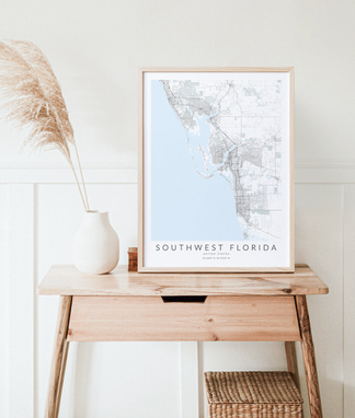 Southwest Florida Map Print – VirtualMap