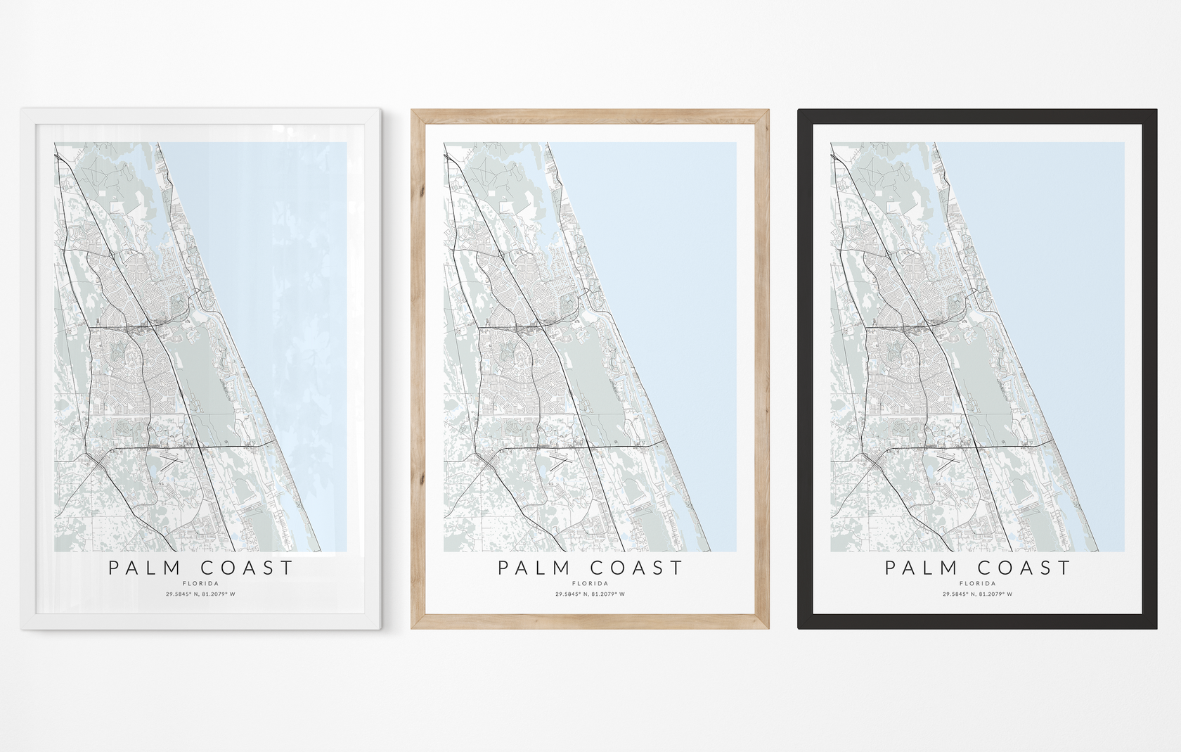 Palm Coast Map Print – VirtualMap