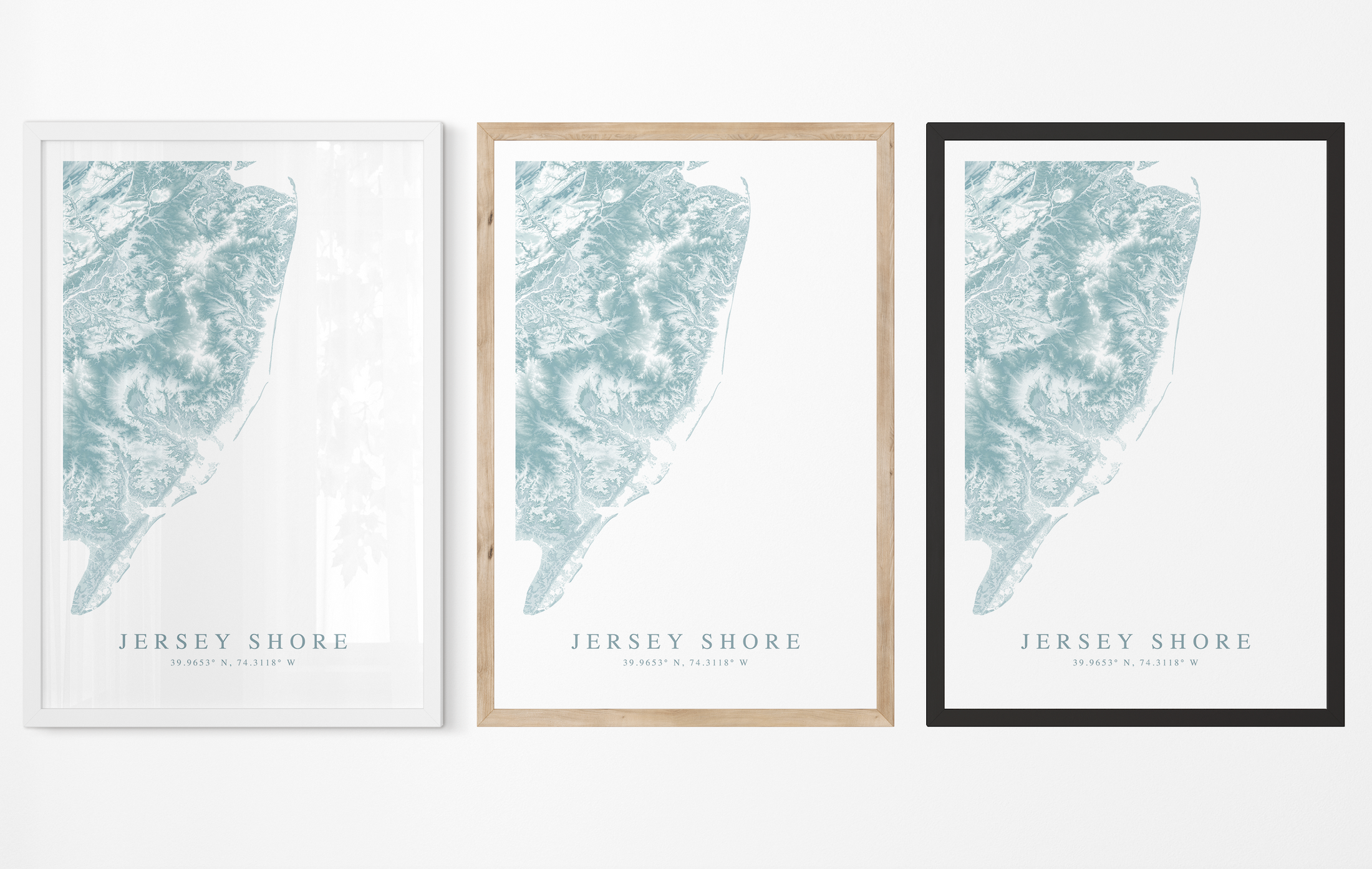 Jersey Shore Map Print – VirtualMap