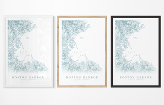 Boston Harbor Map Print – VirtualMap