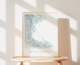 Boston Harbor Map Print – VirtualMap