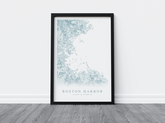 Boston Harbor Map Print – VirtualMap