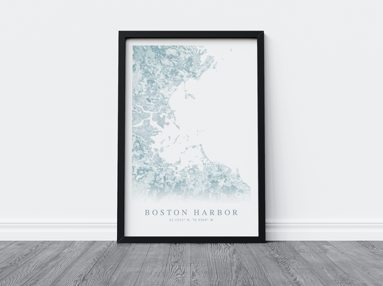 Boston Harbor Map Print – VirtualMap