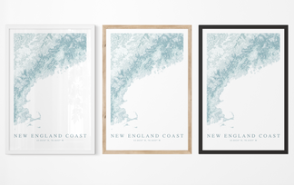 New England Coast Map Print – VirtualMap