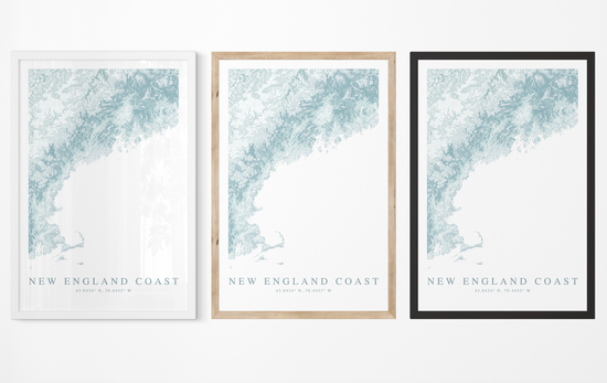 New England Coast Map Print – VirtualMap