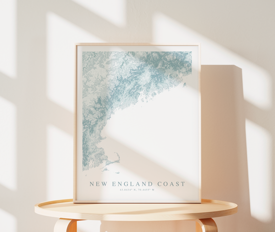 New England Coast Map Print – VirtualMap