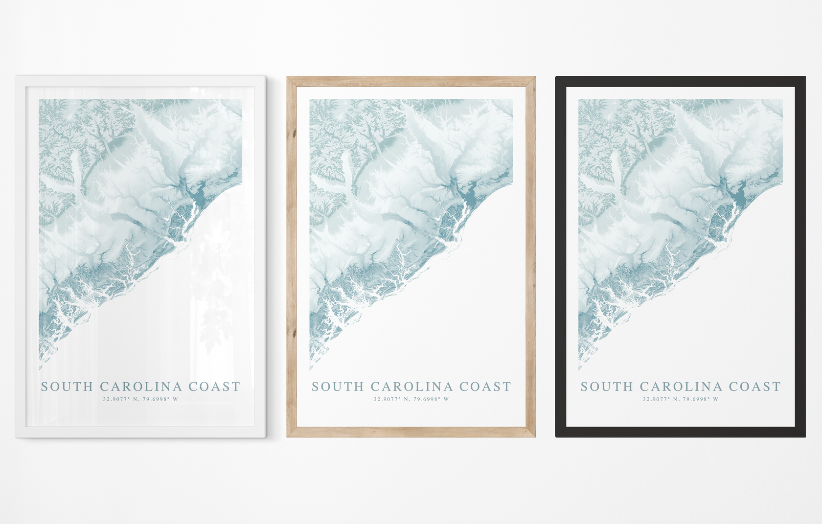 South Carolina Coast Map Print – VirtualMap