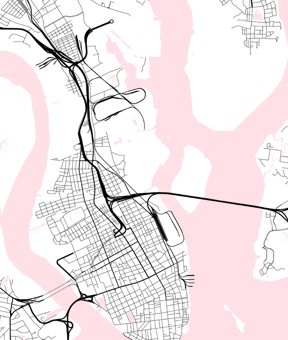 Pink Minimalist Maps – VirtualMap