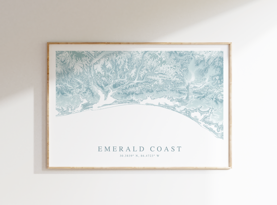 Emerald Coast Map Print – VirtualMap