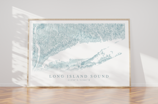 Long Island Sound Map Print – VirtualMap