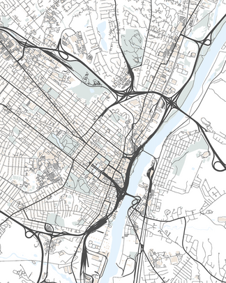 Albany Map Print – VirtualMap