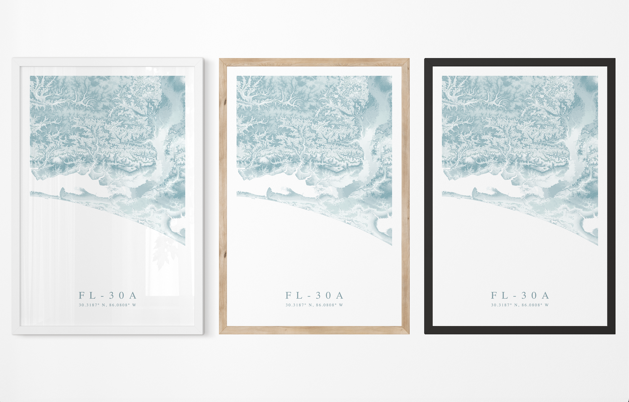 Highway 30A Map Print – VirtualMap