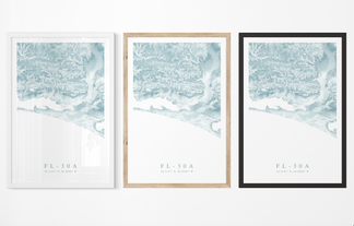 Highway 30A Map Print – VirtualMap