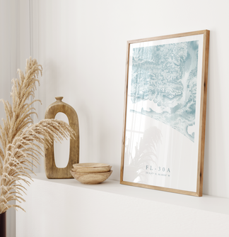 Highway 30A Map Print – VirtualMap