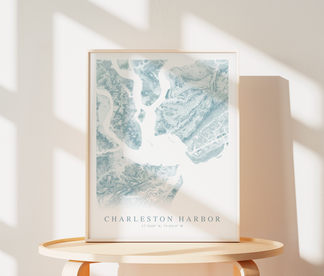 Charleston Harbor Map Print – VirtualMap