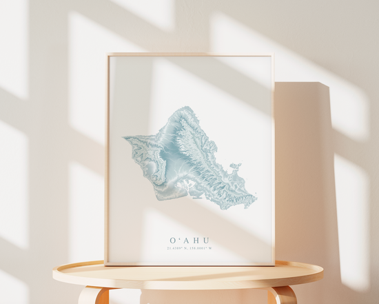 Oahu Map Print – VirtualMap