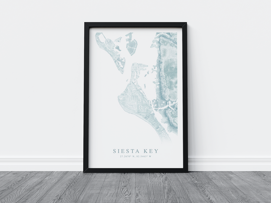 Siesta Key Map Print – VirtualMap