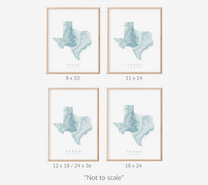 Texas Map Print – VirtualMap