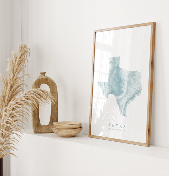 Texas Map Print – VirtualMap