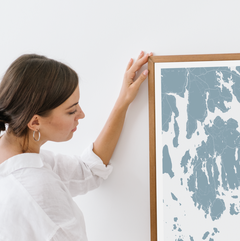 Cape Cod Style Map Print - Cape Cod Home Interior – VirtualMap