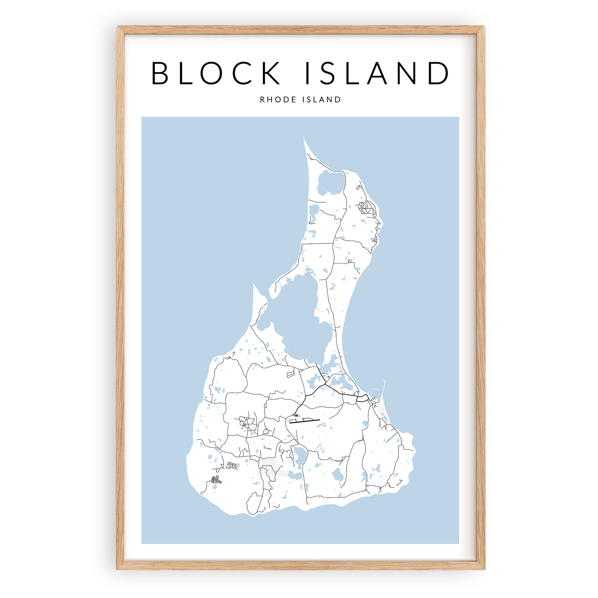 Block Island Minimalist Map Print – VirtualMap