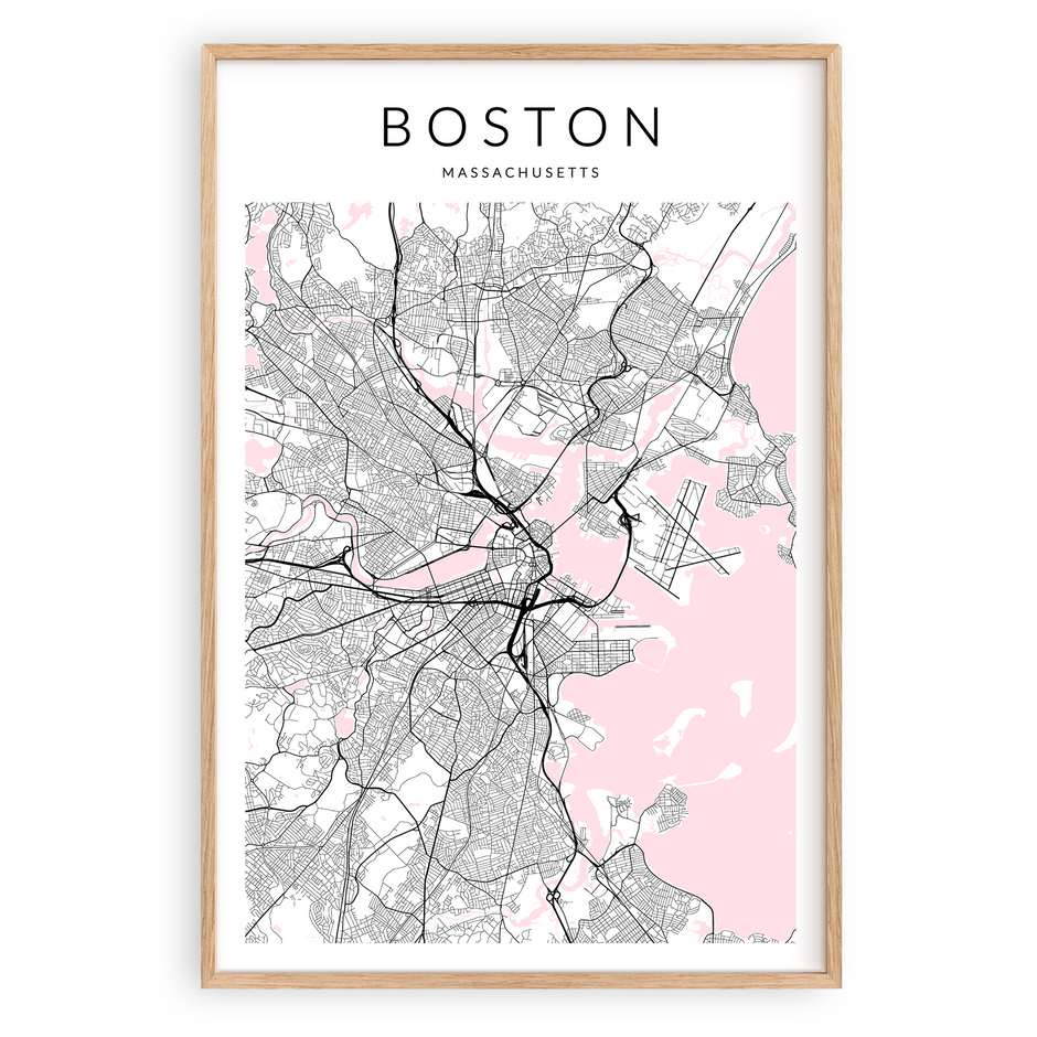 Pink Minimalist Maps – VirtualMap