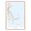 Massachusetts Coast Map Print – VirtualMap
