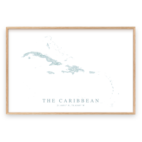 Caribbean Map Print – VirtualMap