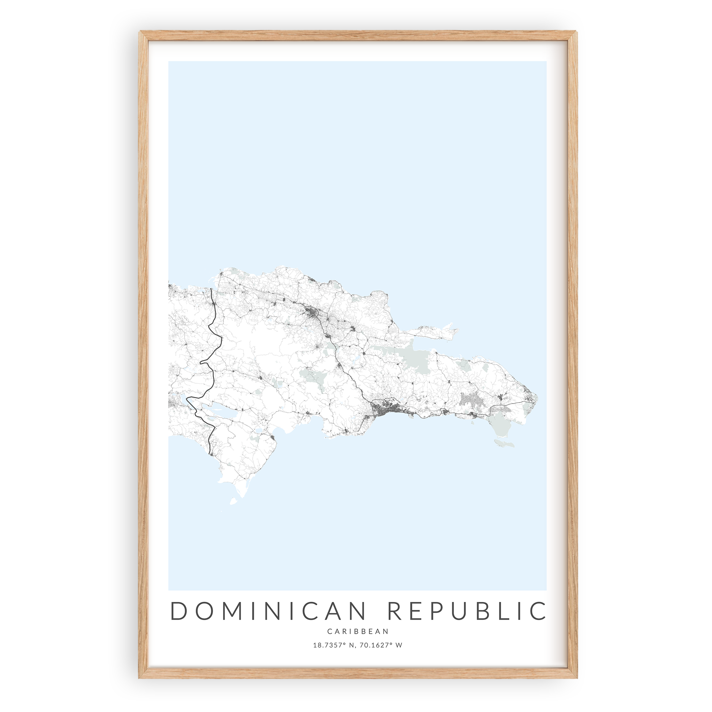 Dominican Republic Map Print – VirtualMap