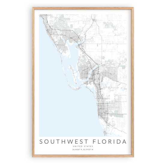 Southwest Florida Map Print – VirtualMap