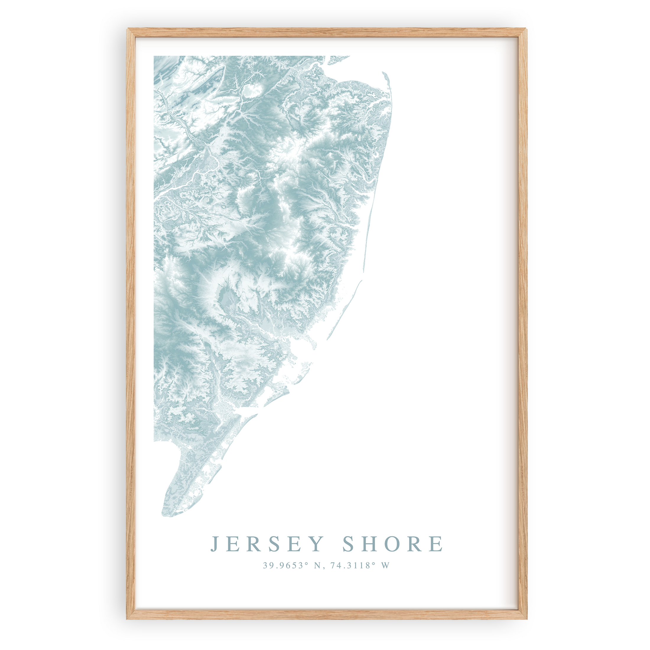 Jersey Shore Map Print – VirtualMap